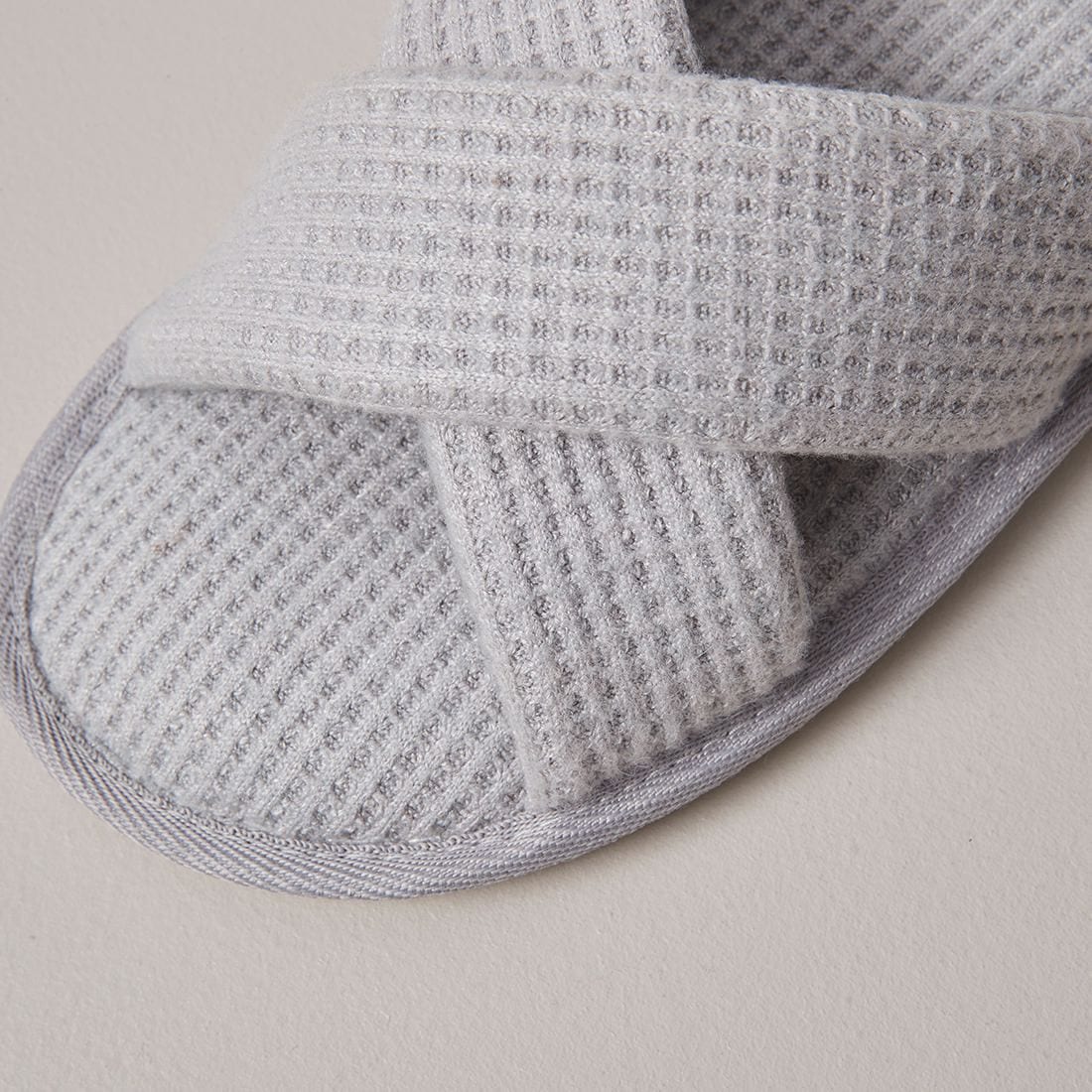 Womens Hayley Waffle Jersey Scuff Slippers - Grey | Target Australia