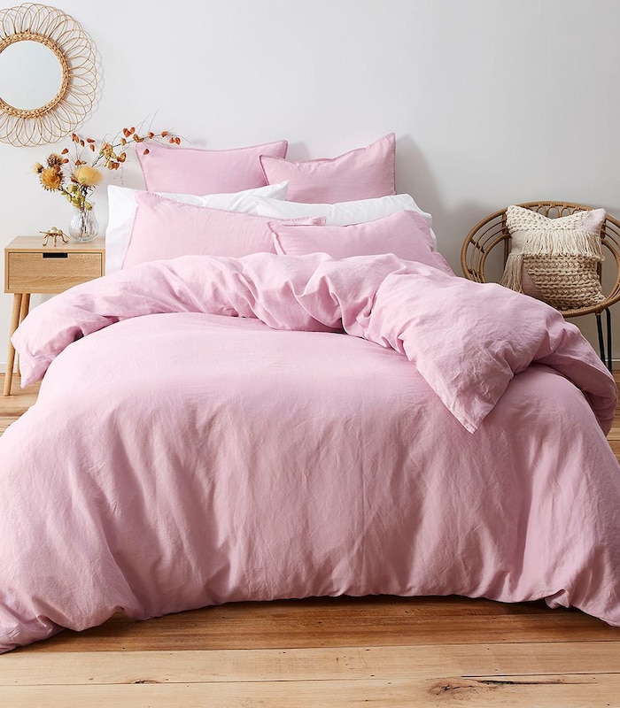 Pastel Pink Queen Bedding - Hanaposy