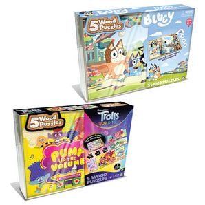 Licensed 5 Pack Wood Jigsaw Puzzles - Assorted* | Target Australia