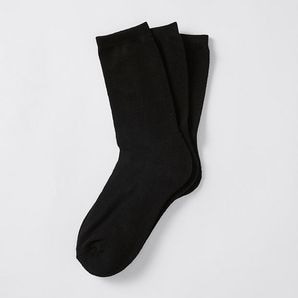3 Pack Crew Socks - Black | Target Australia