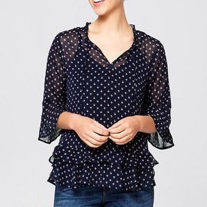Ellie Ruffle Hem Peasant Top | Target Australia