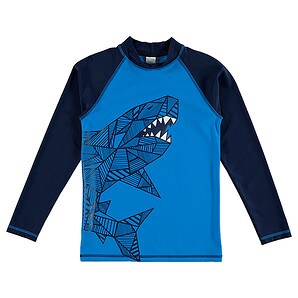 Boys' Long Sleeve Shark Print Rash Vest | Target Australia