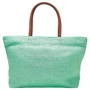 Paper Straw Beach Bag - Aqua | Target Australia