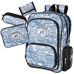 Piping Hot Backpack & Bonus Set - Blue/Black | Target Australia