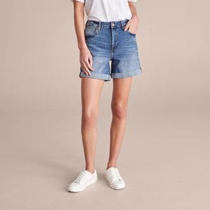 Classic Roll Cuff Denim Shorts | Target Australia