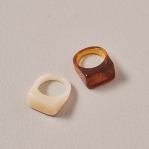 2 Pack Duo Resin Ring Set | Target Australia