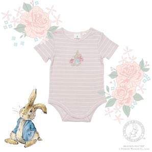Baby Peter Rabbit Stripe Rib Bodysuit | Target Australia