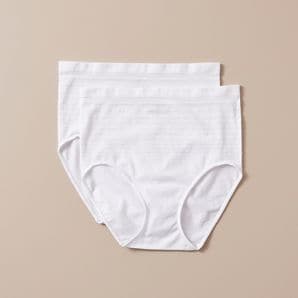 2 Pack Matte and Shine Seamfree Full Briefs - White | Target Australia