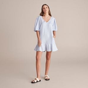 Preview Linen Blend Mini Dress | Target Australia