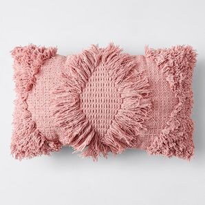 Ari Tufted Rectangle Cushion - Chalk Pink | Target Australia