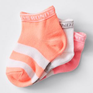 Bonds Baby Sportlet Socks 3 Pack - Orange/White/Pink Fluoro | Target ...