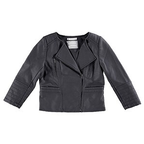 Leather Look Collarless Jacket | Target Australia