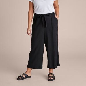 Curve Linen Blend Crop Pants | Target Australia