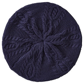 Cable Knit Beret - Peacoat | Target Australia