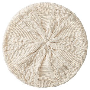 Cable Knit Beret - Natural | Target Australia