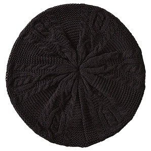 Cable Knit Beret - Black | Target Australia