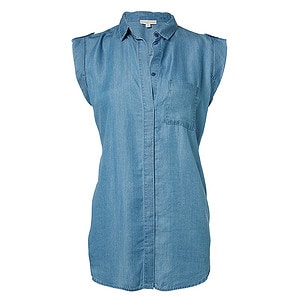 Life & Style Sleeveless Denim Shirt | Target Australia