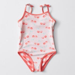 Girls Cherry Print One Piece Bathers - Red | Target Australia