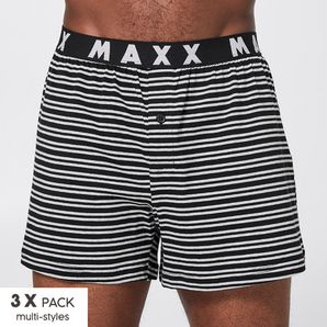 Maxx 3 Pack Knit Boxers - Grey Stripe | Target Australia