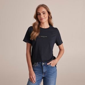 Printed Fitted Crew T-Shirt | Target Australia