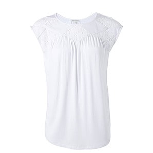 Lace Trim T-Shirt - White | Target Australia