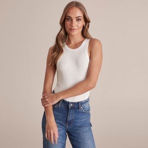 Organic Cotton Racer Front Tank Top | Target Australia