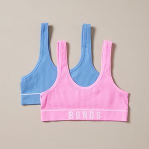 2 Pack Bonds Rib Tank Crops | Target Australia