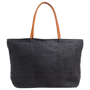 Paper Straw Beach Bag - Black | Target Australia