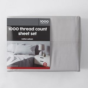 1000 Thread Count Sheet Set - Grey | Target Australia