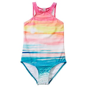 Girls' One Piece Beach Print Bathers | Target Australia