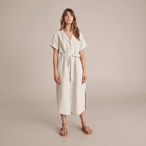 European Linen Maxi Shirt Dress | Target Australia