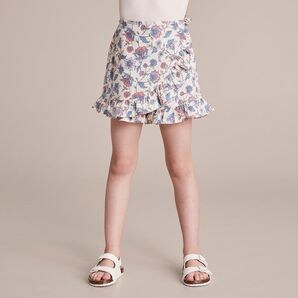 Linen Blend Floral Wrap Skort | Target Australia