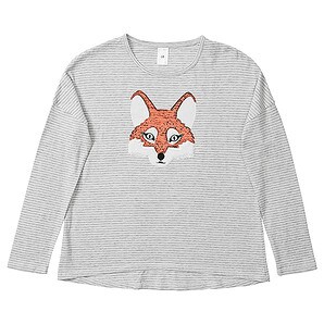 Long Sleeve Sequin Embroidered Fox Top | Target Australia