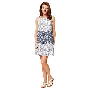 Sleeveless Tiered Dress - Blue Print | Target Australia