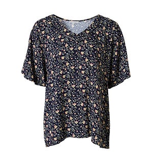 Navy Floral Print Top | Target Australia