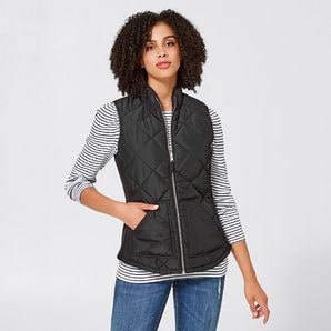 Quilted Puffer Vest - Black | Target Australia