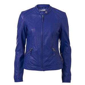 Quilted Panel Faux Leather Jacket - Cobalt | Target Australia