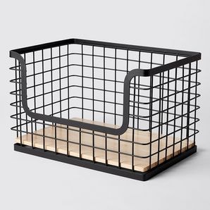 Large Stackable Basket - Black | Target Australia