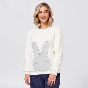 Fleece Pyjama Jumper - White Bunny | Target Australia