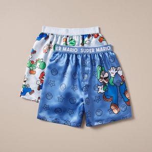 2 Pack Super Mario Satin Boxers | Target Australia
