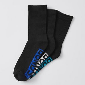 Bonds 3 Pack Cushioned Crew Sport Socks - Black | Target Australia