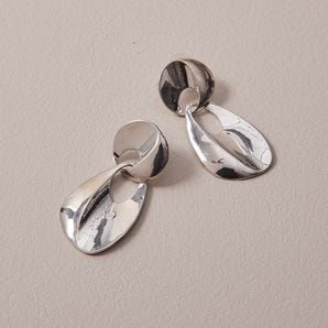 Double Disc Earrings - Silver | Target Australia
