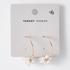 Multi Pearl Hoop Earrings - Gold | Target Australia