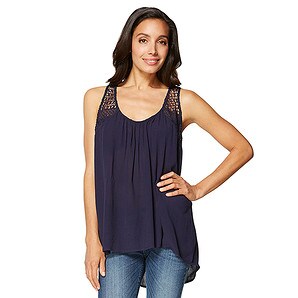 Crochet Detail Tank - Eclipse | Target Australia