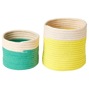Two-Tone Coir Rope Baskets - Set of 2 | Target Australia