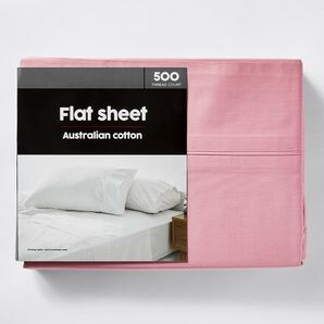 Target 500 Thread Count Australian Cotton Flat Sheet - Pink | Target ...