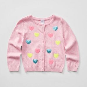 Long Sleeve Sequin Heart Knit Cardigan | Target Australia