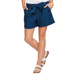 Linen Tie Waist Shorts - Navy | Target Australia