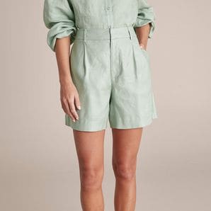 Preview Linen Blend Pleat Front Shorts | Target Australia