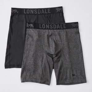 Lonsdale London 2 Pack Long Leg Sports Trunks | Target Australia